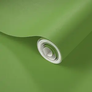 Spoonflower Grass Jungle Yellow Solid Bright Medium Traditional Wallpaper - Green
