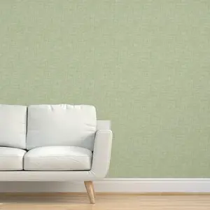 Spoonflower Avocado Green 100% Natural Sisal Grasscloth Wallcovering - Green,sage