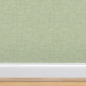 Spoonflower Avocado Green 100% Natural Sisal Grasscloth Wallcovering - Green,sage
