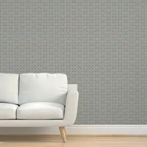 Spoonflower Beetroot On Slate Blue 100% Natural Sisal Grasscloth Wallcovering