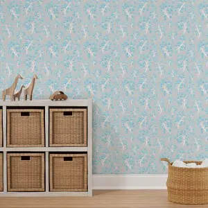 Spoonflower Garden Snow Berries Winter Plants Seeds Custom Pre-pasted Wallpaper