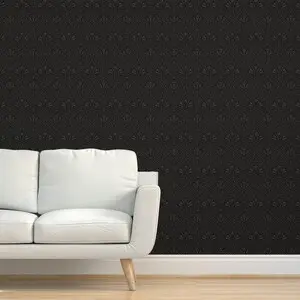 Spoonflower Art Nouveau Pattern 100% Natural Sisal Grasscloth Wallcovering