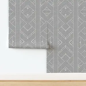 Spoonflower Geo Geometric Line Modern Texture Custom Removable Wallpaper