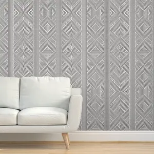 Spoonflower Geo Geometric Line Modern Texture Custom Removable Wallpaper