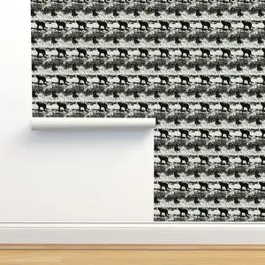 Spoonflower Cat 100% Natural Sisal Grasscloth Wallcovering