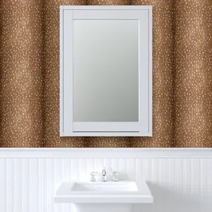 Spoonflower Deer Animals Fawn Hide Hunting Primitive Skin Custom Pre-pasted Wallpaper - Brown,beige