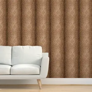 Spoonflower Deer Animals Fawn Hide Hunting Primitive Skin Custom Pre-pasted Wallpaper - Brown,beige