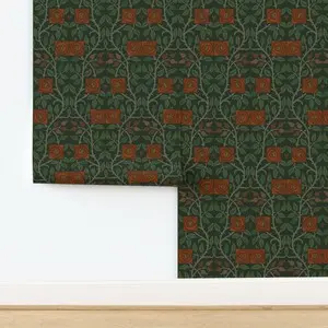 Spoonflower Medieval Victorian Art Deco Art Nouveau Edwardian Traditional Wallpaper