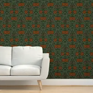 Spoonflower Medieval Victorian Art Deco Art Nouveau Edwardian Traditional Wallpaper