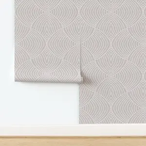 Spoonflower Art Deco Swirl Traditional Wallpaper
