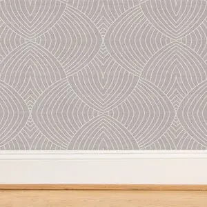 Spoonflower Art Deco Swirl Traditional Wallpaper