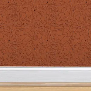 Spoonflower Linkinto Halloween Color 100% Natural Sisal Grasscloth Wallcovering