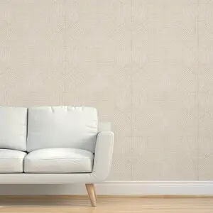 Spoonflower Birds Eye View Pure White 100% Natural Sisal Grasscloth Wallcovering