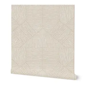 Spoonflower Birds Eye View Pure White 100% Natural Sisal Grasscloth Wallcovering