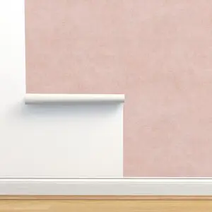 Spoonflower Light Blush Haze 100% Natural Sisal Grasscloth Wallcovering