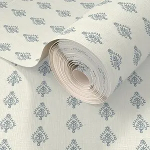 Spoonflower Indian Block 100% Natural Sisal Grasscloth Wallcovering - Beige