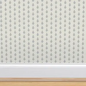 Spoonflower Indian Block 100% Natural Sisal Grasscloth Wallcovering