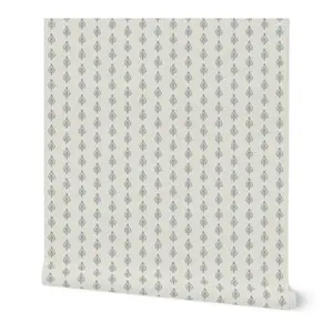 Spoonflower Indian Block 100% Natural Sisal Grasscloth Wallcovering