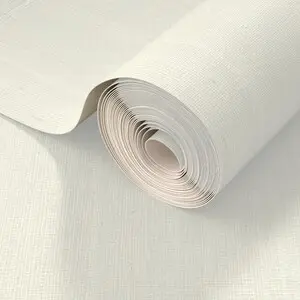 Spoonflower Light Cream Solid Color 100% Natural Sisal Grasscloth Wallcovering - Ivory,beige