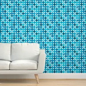 Spoonflower Retro Circles Modern Cool Lampshade Custom Pre-pasted Wallpaper