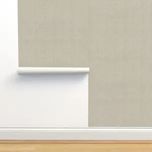 Spoonflower Beige Grey 100% Natural Sisal Grasscloth Wallcovering - Gray,beige,orange