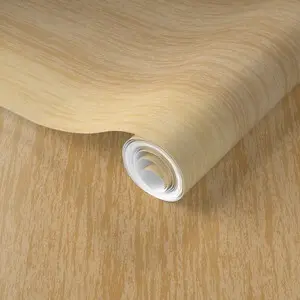 Spoonflower Wood Ash Woodgrain Monochromatic Custom Pre-pasted Wallpaper - Brown