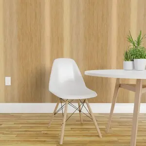 Spoonflower Wood Ash Woodgrain Monochromatic Custom Pre-pasted Wallpaper