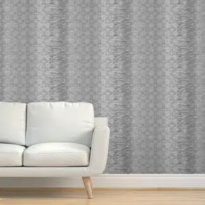 Spoonflower Starry Geometric Star G Grey Silver Painte Custom Removable Wallpaper