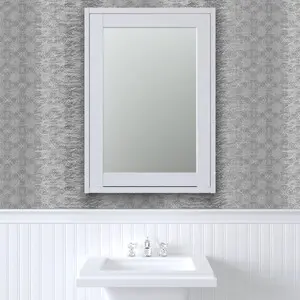 Spoonflower Starry Geometric Star G Grey Silver Painte Custom Removable Wallpaper