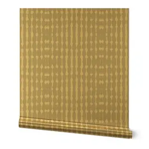 Spoonflower Stripe Modern Geometric Geo Texture Linen Boho 100% Natural Sisal Grasscloth Wallcovering