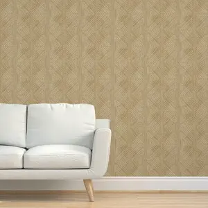 Spoonflower Memphis Sand 100% Natural Sisal Grasscloth Wallcovering
