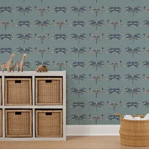Spoonflower Nature Woodland Modern Animals Hand Drawn Custom Pre-pasted Wallpaper