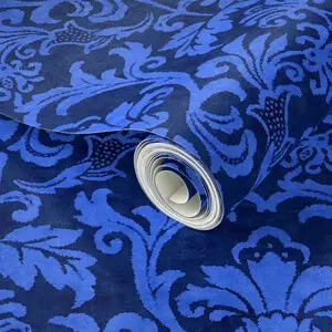 Spoonflower Damask Smaller Scale Floral Brocade Traditional Wallpaper