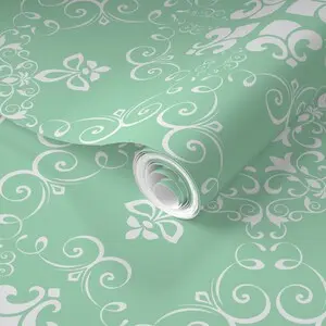 Spoonflower Moroccan Traditional Wallpaper - Green