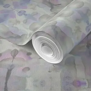 Spoonflower Watercolor Shibori Pattern Pink Purple Grey Traditional Wallpaper - Gray,purple,pink