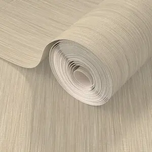 Spoonflower Elegant Neutral Beige Traditional Classic 100% Natural Sisal Grasscloth Wallcovering Beige