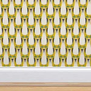 Spoonflower Footed Boobies 100% Natural Sisal Grasscloth Wallcovering
