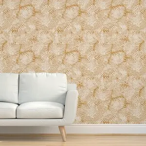 Spoonflower Boho Safari Collection No. 002 Large 100% Natural Sisal Grasscloth Wallcovering - Brown