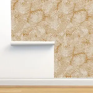 Spoonflower Boho Safari Collection No. 002 Large 100% Natural Sisal Grasscloth Wallcovering - Brown