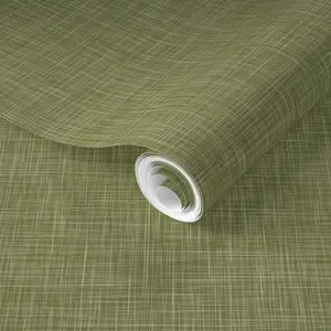 Spoonflower Avocado Texture Solid Custom Pre-pasted Wallpaper - Green