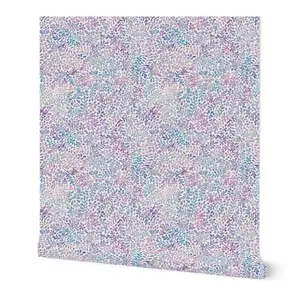 Spoonflower Watercolour Floral Small 100% Natural Sisal Grasscloth Wallcovering