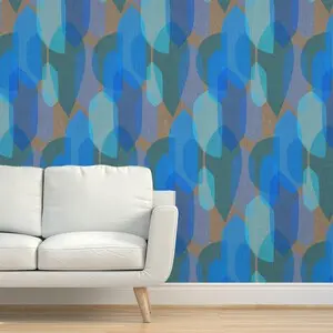 Spoonflower Mid Century Colour Blocks Luminous Custom Removable Wallpaper