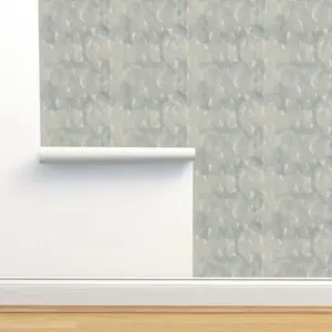 Spoonflower Watercolor Doodles 100% Natural Sisal Grasscloth Wallcovering
