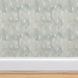 Spoonflower Watercolor Doodles 100% Natural Sisal Grasscloth Wallcovering