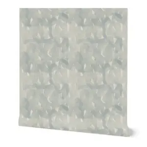 Spoonflower Watercolor Doodles 100% Natural Sisal Grasscloth Wallcovering