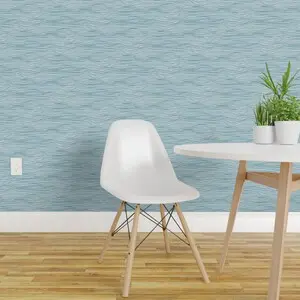 Spoonflower Sea Water Waves Calm Summer Ocean Serene Traditional Wallpaper