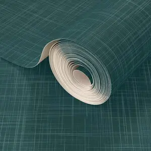 Spoonflower Bohemian Dark Texture On Textured 100% Natural Sisal Grasscloth Wallcovering - Green
