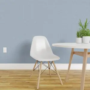 Spoonflower Light Solid Custom Pre-pasted Wallpaper - Blue