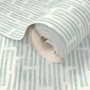 Spoonflower Watercolor Dash Sunshine Coordinate C20bs 100% Natural Sisal Grasscloth Wallcovering - Blue