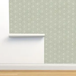 Spoonflower Wallace Stripe Quiet 100% Natural Sisal Grasscloth Wallcovering